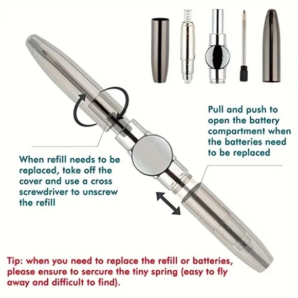 Onlinebodega Finds | Office | Fidget Spinner Pen With Led Light Stress ...